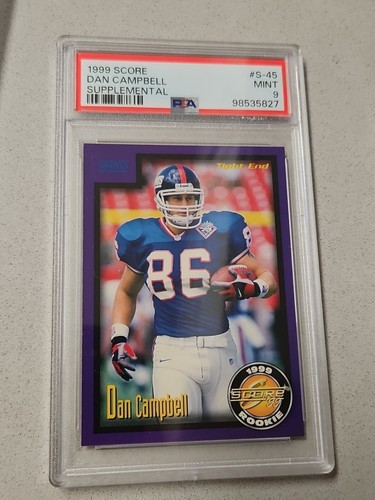 Dan Campbell 1999 Score Supplemental #S-45 Rookie Card RC PSA 9 ...