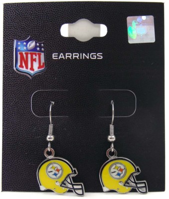 Pittsburgh Steelers NFL Football Dangle Earrings Gold Helmet | eBay