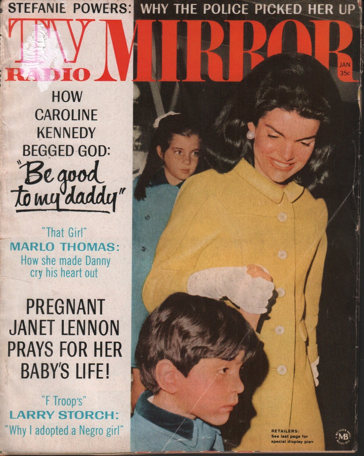 TV Radio Mirror January 1967 Jackie Caroline Kennedy Marlo Thomas ...