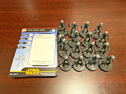 Star Wars Miniatures Lot - Polis Massa Medic Squad - 16Figs & Cards | eBay