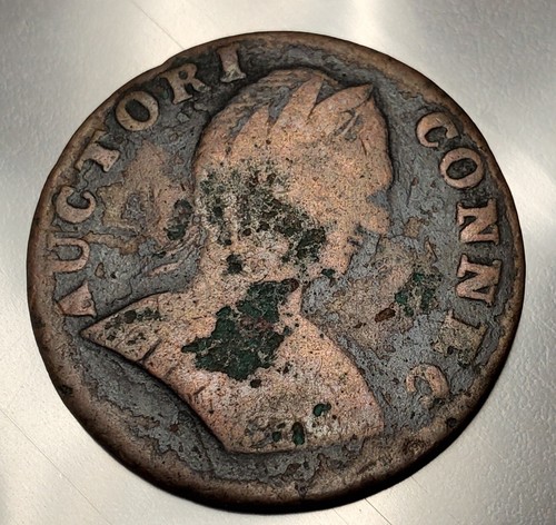 1787 Connecticut Colonial Copper Coin Small Head Et Lib Vg Details | eBay