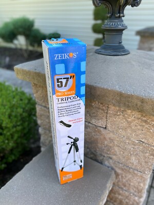 NEW IN BOX Zeikos Camera Tripod Deluxe Case Included Professional Foam ...