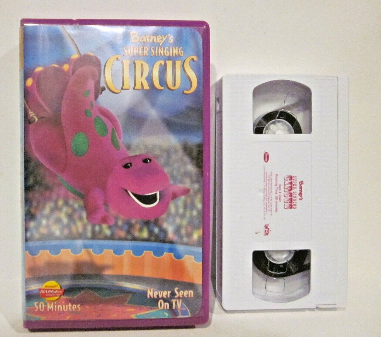 Barney - Super Singing Circus (VHS Tape 2000) Clamshell Purple Never ...