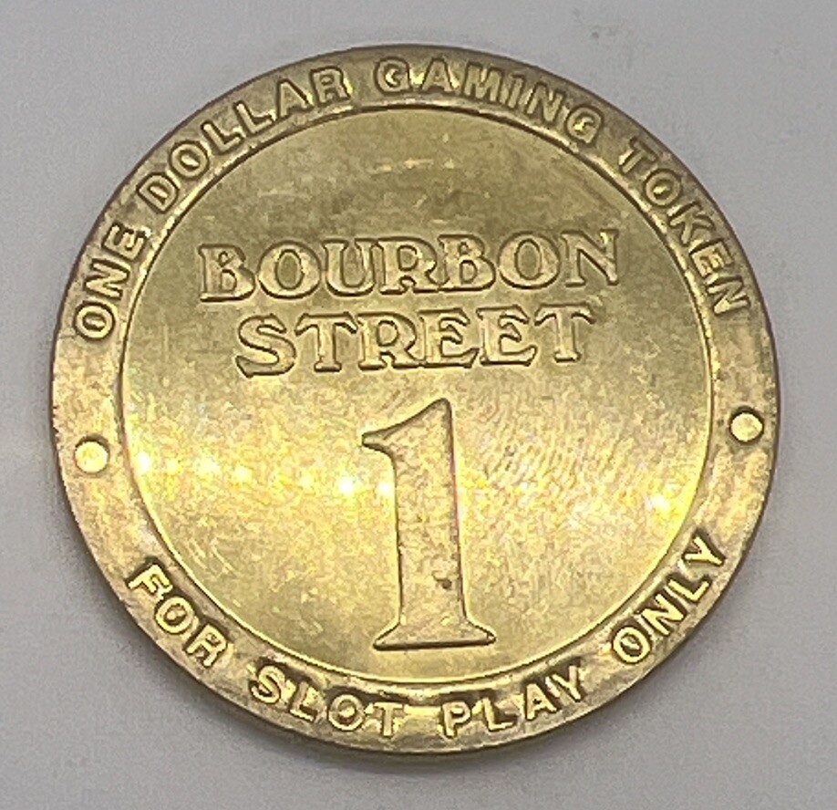 1999 Bourbon Street Casino Las Vegas NV $1 Slot Token United Coin ...