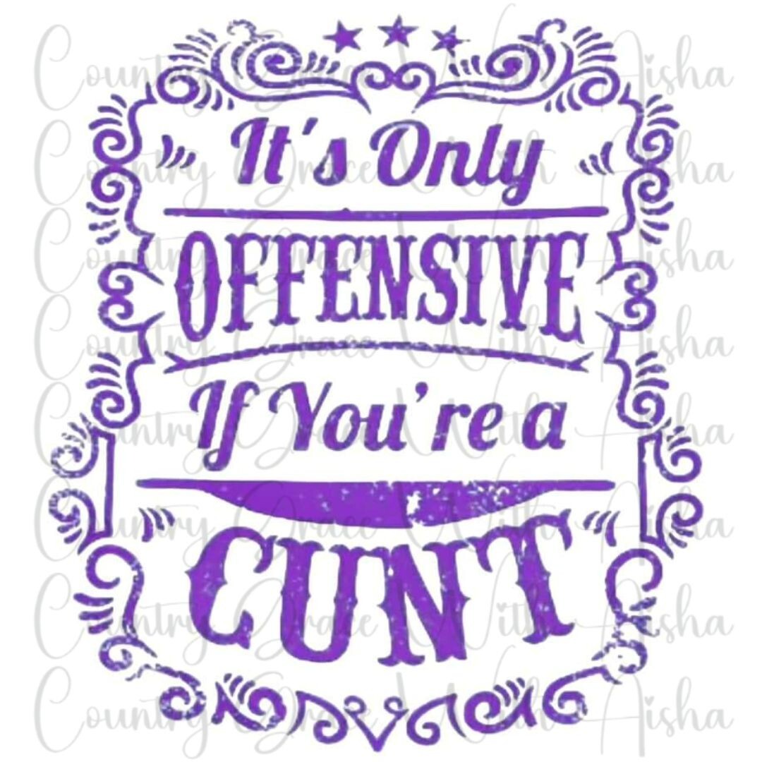 Sublimation Transfer Only Offensive Ready To Press Heat Transfer | eBay