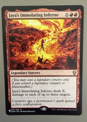C4148 MAGIC MTG DOMINARIA JAYA'S IMMOLATING INFERNO #133 NM RARE | eBay