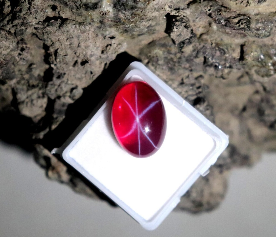 Very Beautiful Star Ruby Loose Gemstone Red Star Ruby Cabochon 8 Carat ...