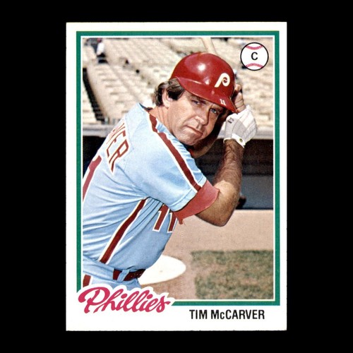 Tim McCarver 1978 Topps Set Break Great Condition! Philadelphia ...