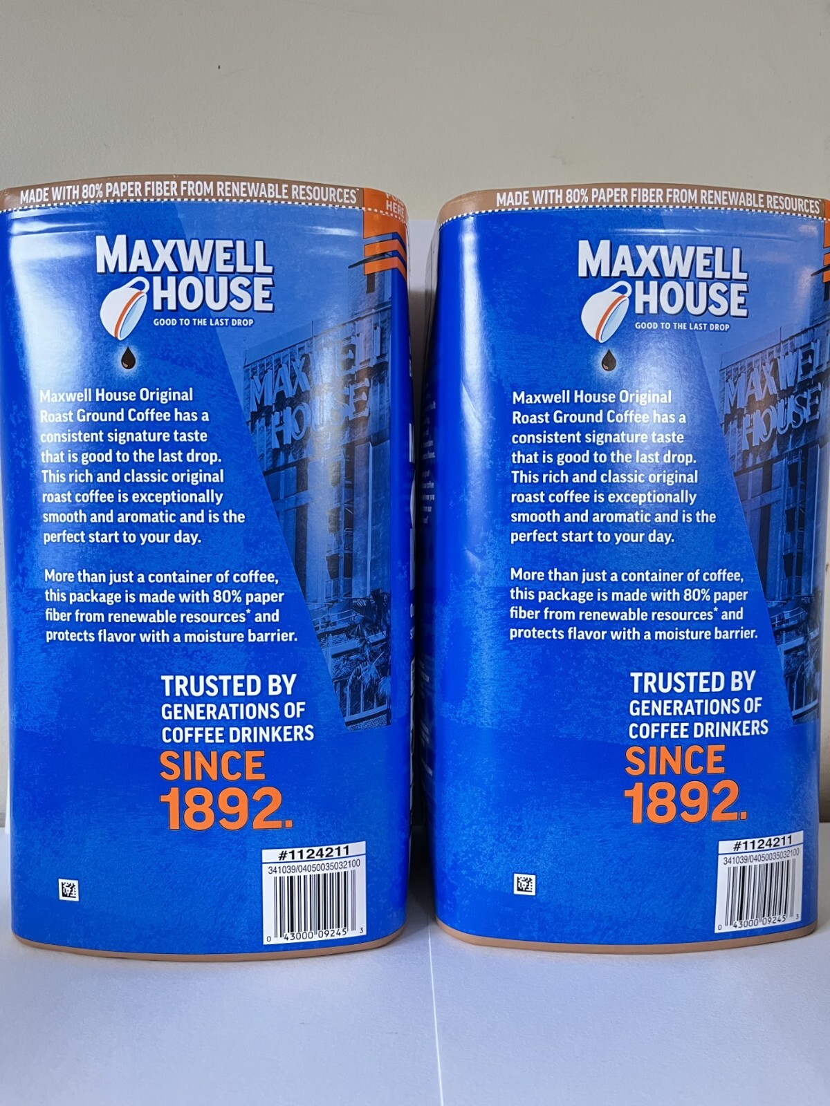 2 Packs Maxwell House Original Roast Medium Ground Coffee (44 oz.) Each ...
