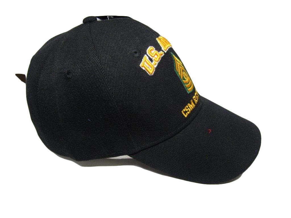 U.S. Army CSM Command Retired Military Black Embroidered Cap Hat ...