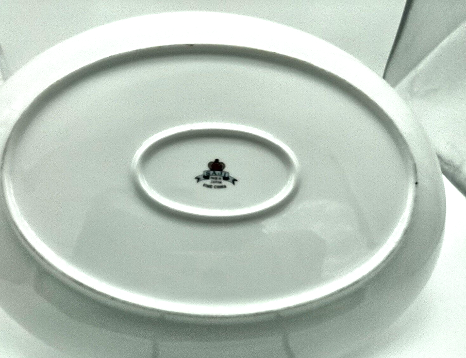 Vintage SAJI Fine China MADE IN JAPAN Oval Platter White Floral Pattern ...