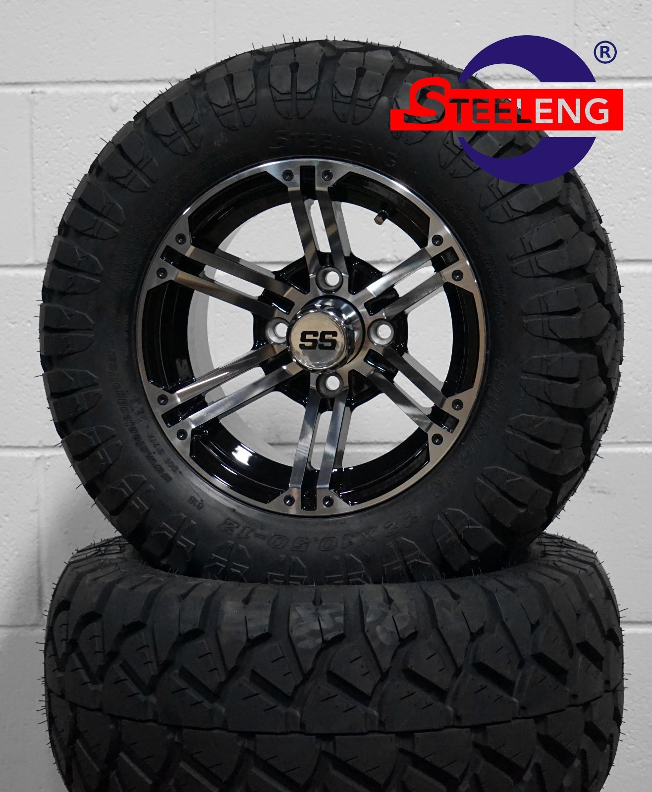 GOLF CART 12" TERMINATOR WHEELS/RIMS and 22" STINGER DOT ALL TERRAIN ...