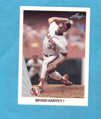 1990 Leaf Baseball card #116 Bryan Harvey Angels | eBay