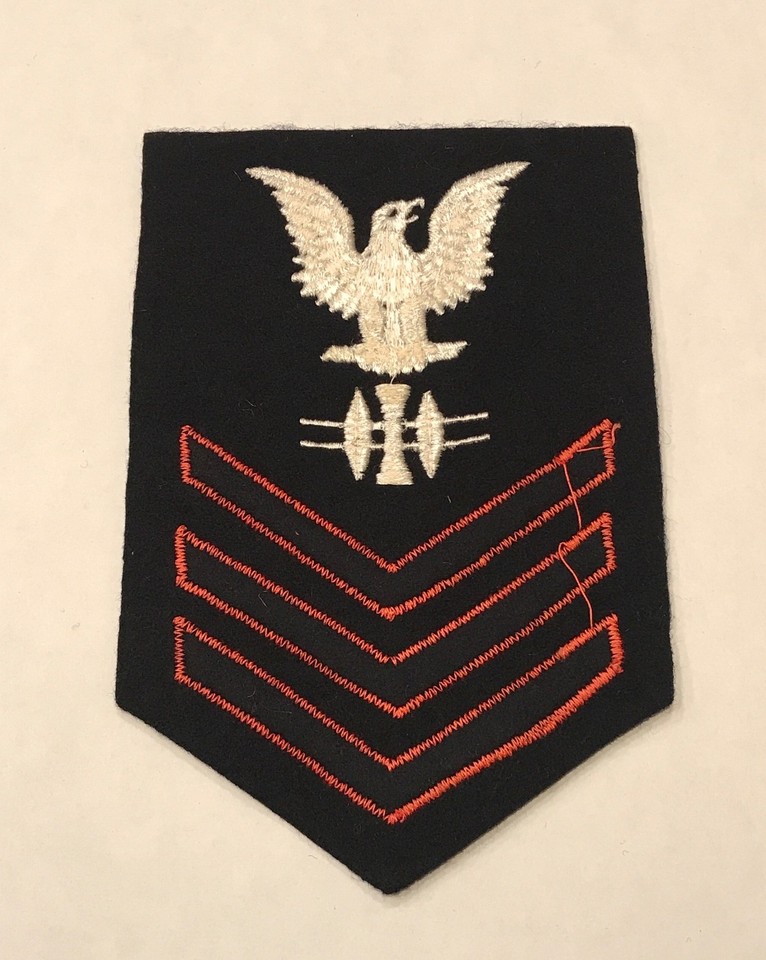 US NAVY OPTICALMAN FIRST CLASS PETTY OFFICER RATE PATCH / WOOL & FELT ...