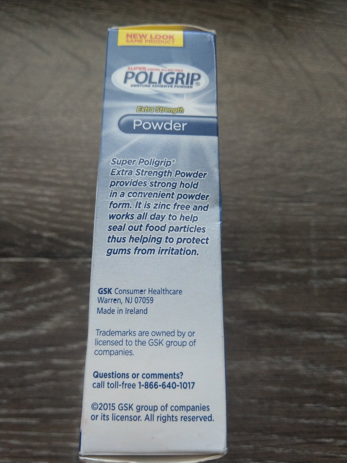 New Super Poligrip Denture Adhesive Powder Extra Strength 1.6oz. 12 ...