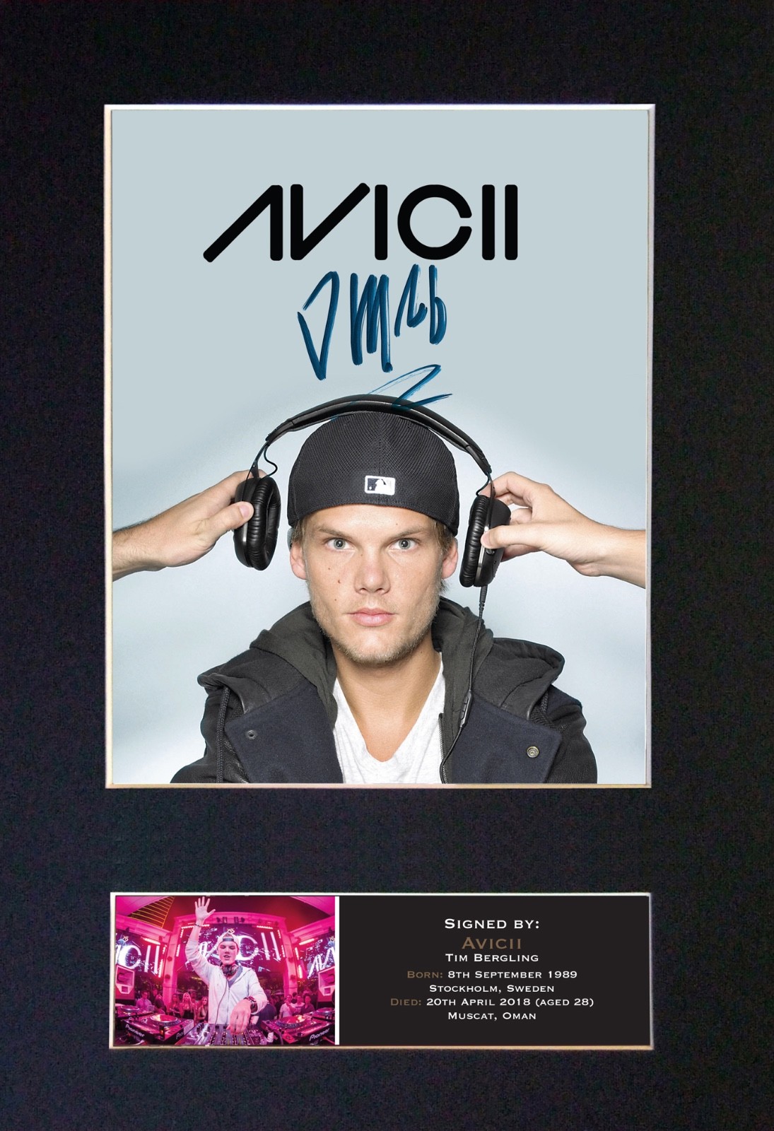 AVICII Signed Mounted Reproduction Autograph Photo Prints A4 744 | eBay