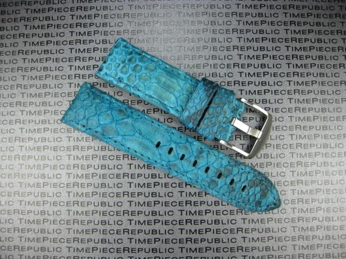 Bracelet De Montre En Cuir PYTHON De 24Mm Pour PANERAI Bleu Ciel P | eBay