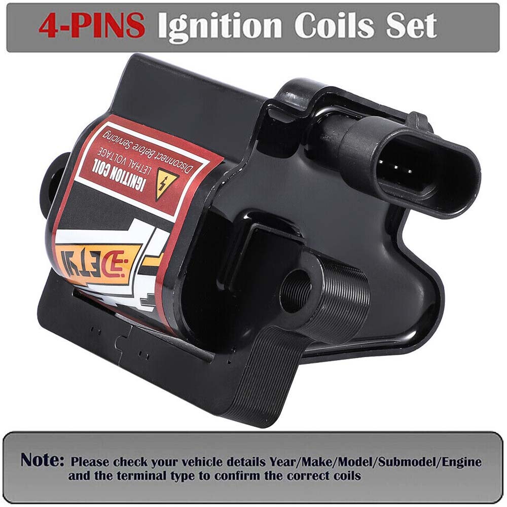8 Pack High Performance Square Ignition Coils For Chevy GMC 4.8L 5.3L 6 ...