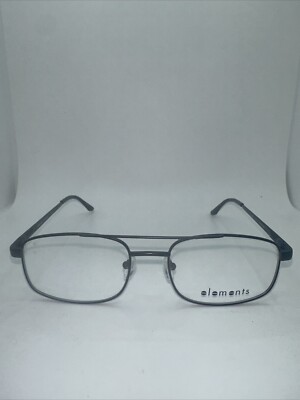Elements EL-300 C3 56/19 145 Aviator Black Unisex Adult Eyeglass Frames ...