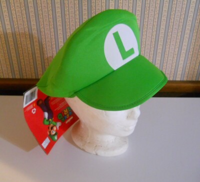 Super Mario plush green Luigi green hat cap & mustache Nintedno NEW | eBay