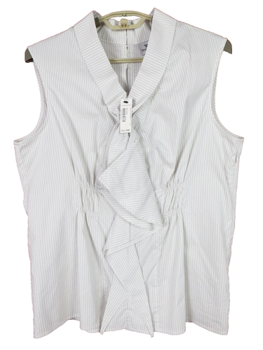 NWT WORTHINGTON Women Stretch Cotton Poly Tank Top Ruffle Multicolor ...