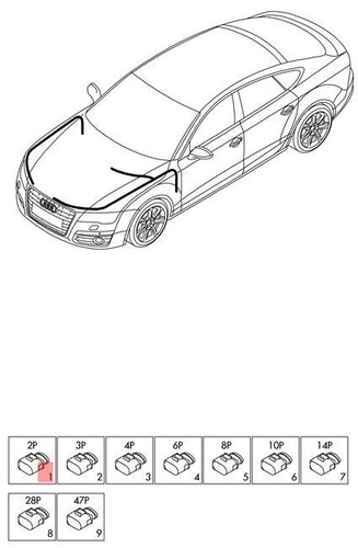 Genuine VW/Audi SKODA SEAT Amarok Flat Contact Housing 2 Pin 2pcs ...