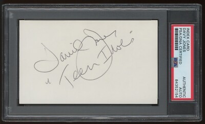 Davy Jones Signed Index Card 3x5 Auto Slabbed PSA DNA The Monkees "Teen ...