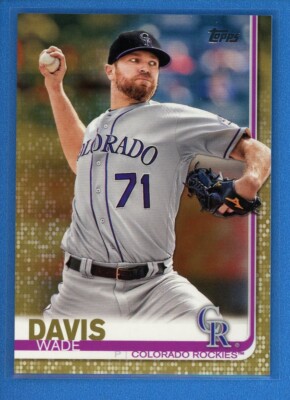 2019 Topps Series 1 GOLD Parallel #81 Wade Davis Colorado Rockies ...
