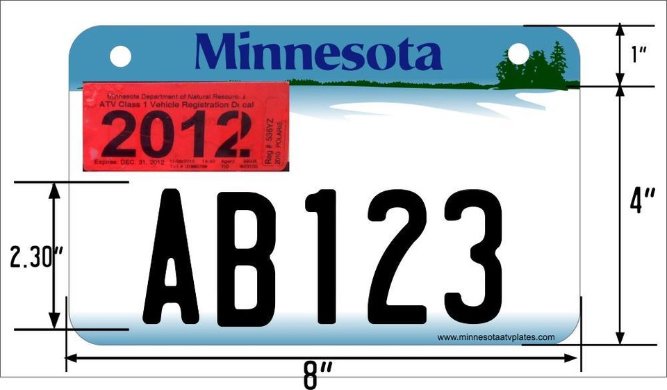 ATV license Plate, Minnesota Style ATV License Plate | eBay
