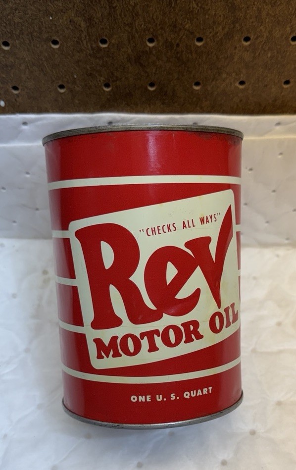 RARE Vintage REV Motor Oil 1 Quart Gas Service Station Oil Can Empty | eBay