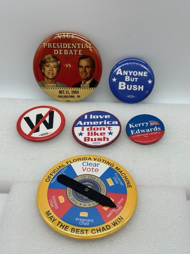 Vintage Presidential Campaign Election Political Buttons Lot of 6 | eBay