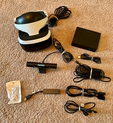 Playstation VR PSVR Headset w/ Controllers, PS5 Adapter & 13 Games | eBay