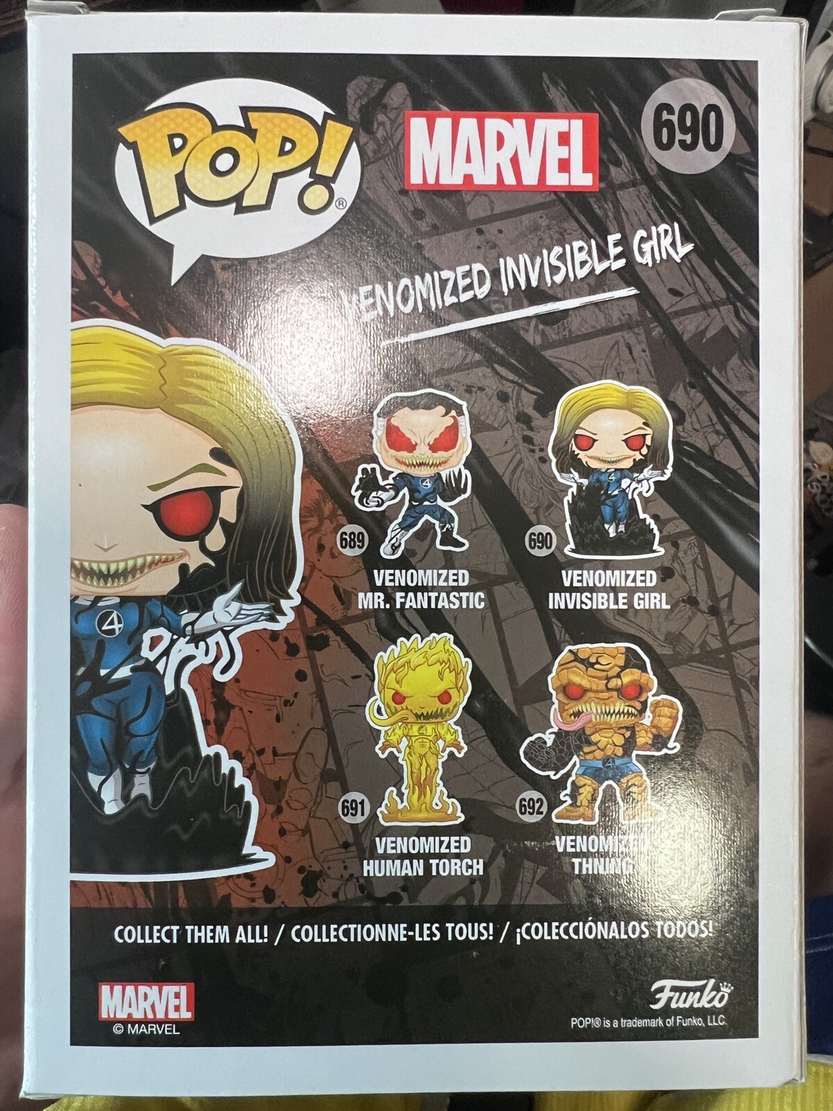 Funko Pop Marvel Venom Fantastic Four Venomized Invisible Girl #690 ...