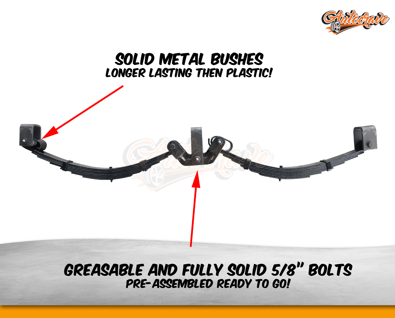 8 Leaf 3500KG Rocker Roller Tandem Trailer Spring Set Caravan Horse ...