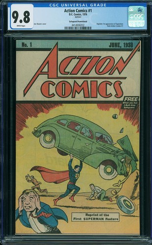 Action Comics #1 CGC 9.8 DC 1976 Reprint 1st Superman! Safeguard! Q8 ...