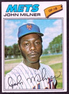 JOHN MILNER 1977 Topps #172 AUTOGRAPH METS Auto Signed Pirates Expos d ...