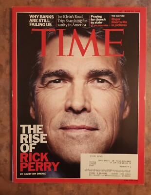 Time Magazine September 26, 2011 The Rise Of Rick Perry | eBay