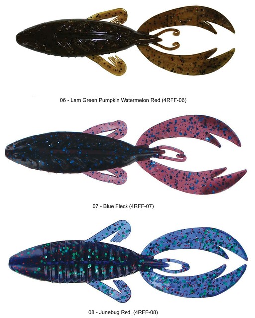 Big Bite Baits 4rff-05 4 Rojas Fighting Frog Green Pumpkin Fishing Lure ...