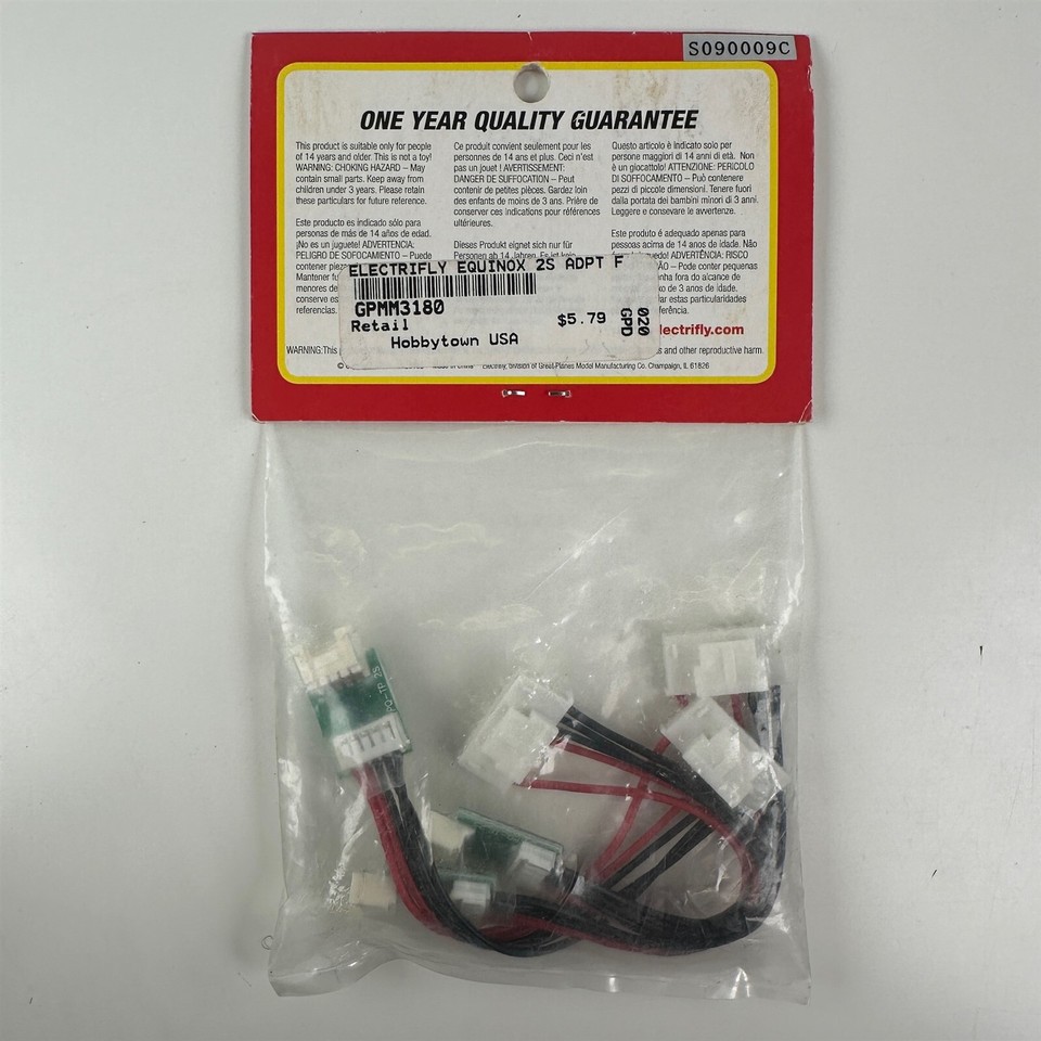 ElectriFly GPMM3180 Equinox 2S Adapters Flightpower, Thunder Power (3 ...