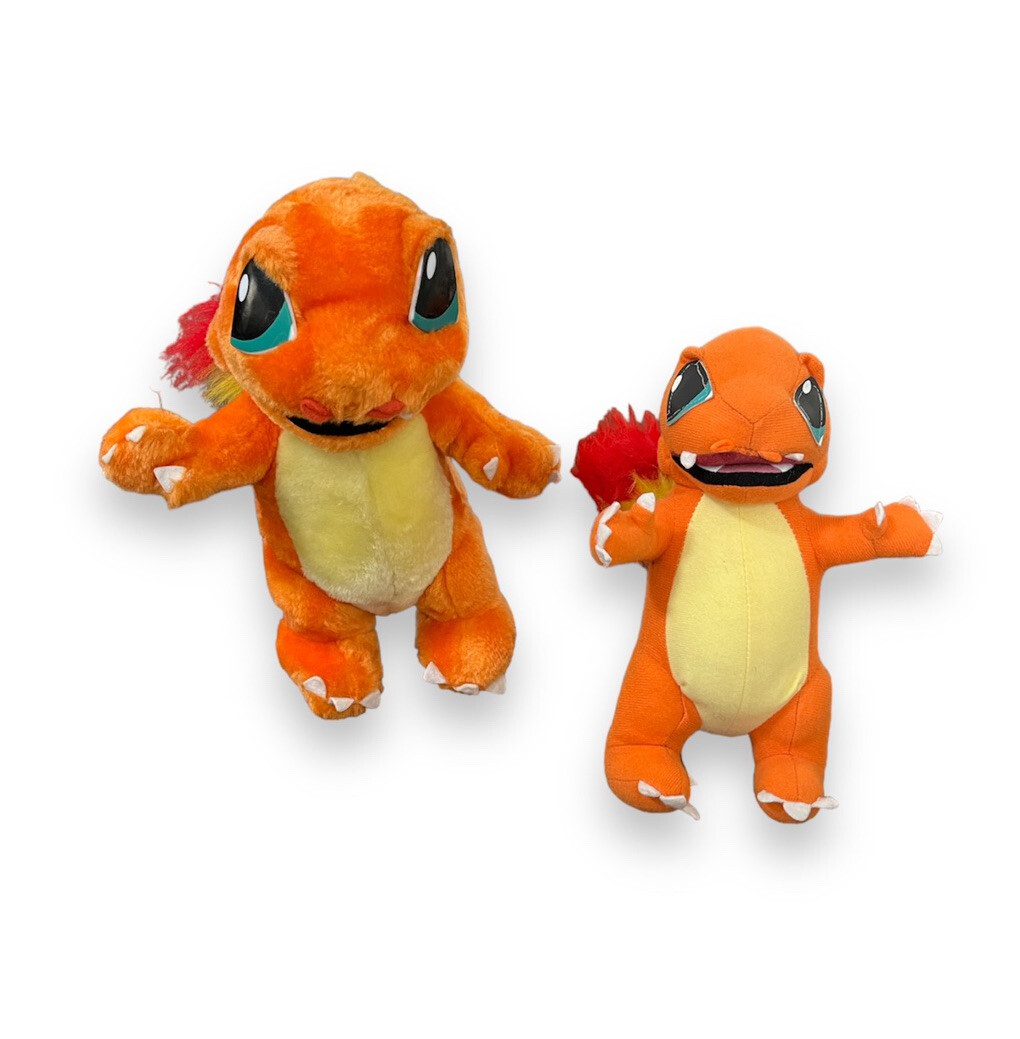 LOT OF 2 Nintendo Pokemon Vintage Charmander 12" Plush Stuffed Toy 1999 ...