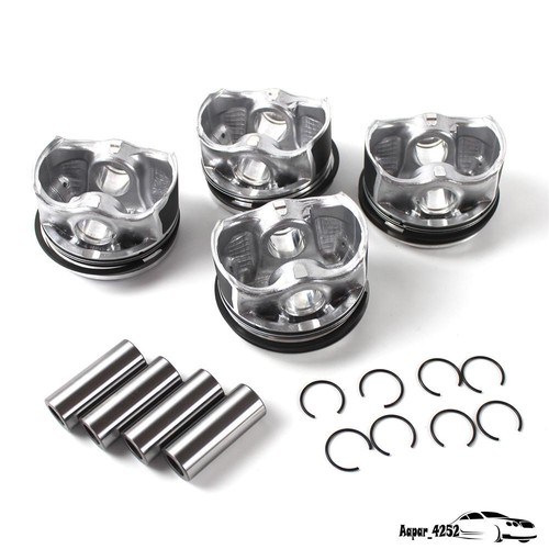 4x Engine Pistons & Rings Set For Skoda VW Golf Passat Audi A3 A4 A5 TT ...