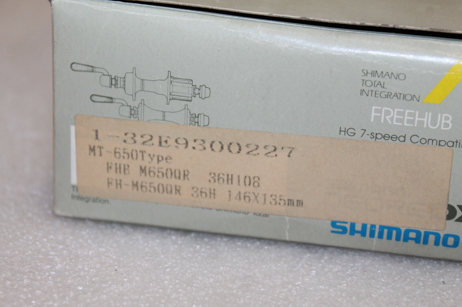 NOS Set Pareja Buje MTB SHIMANO Deore DX M650 FH-M650 HB-M650 36H Quick ...