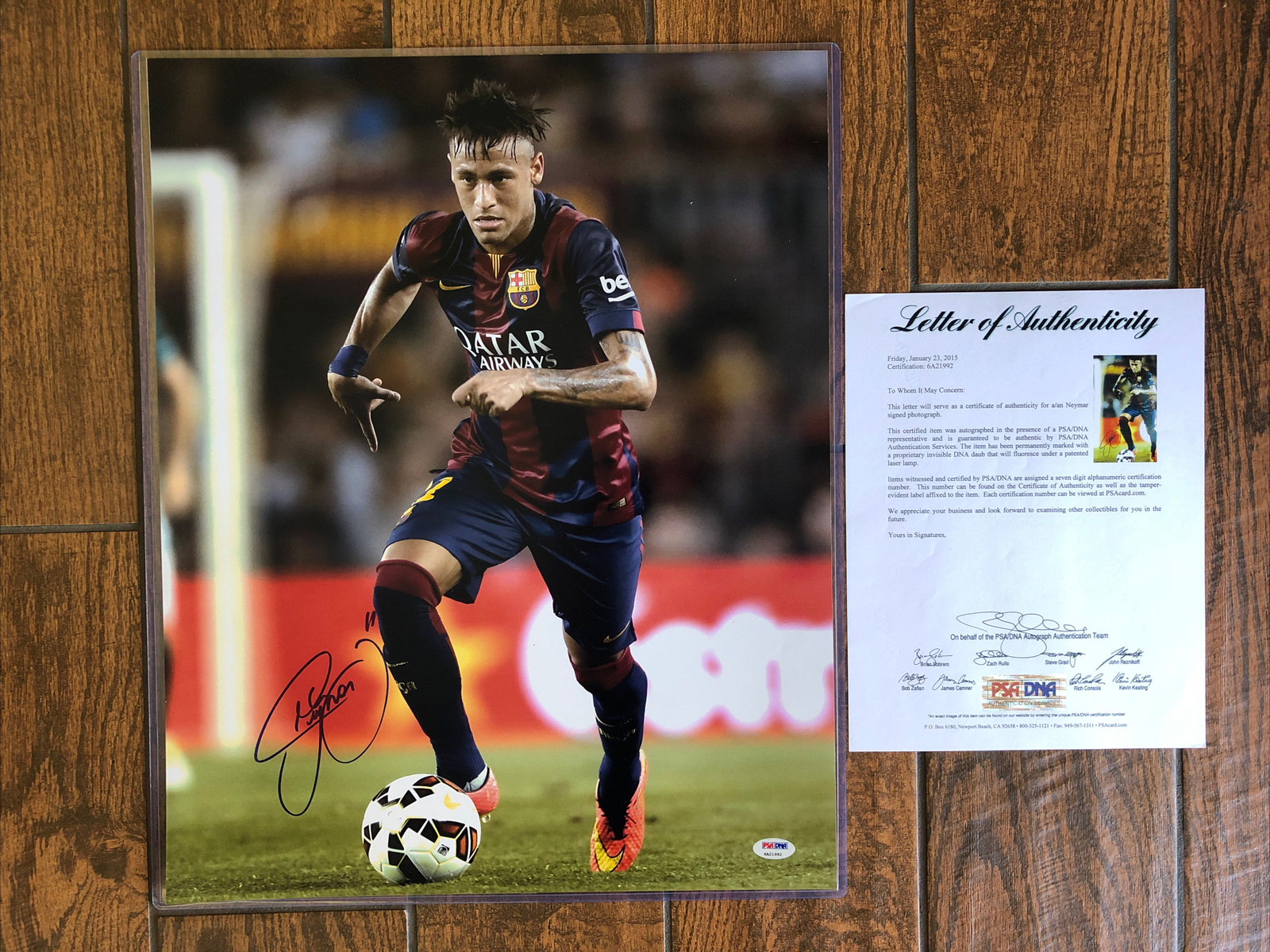 Neymar Jr. Autographed Memorabilia | Signed Photo, Jersey, Collectibles ...