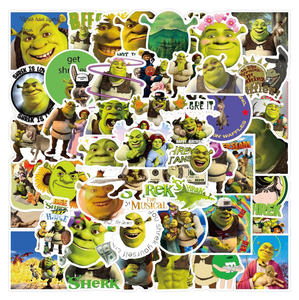Shrek Stickers Skateboard Vinyl Laptop Luggage Decal Cartoon Donkey ...