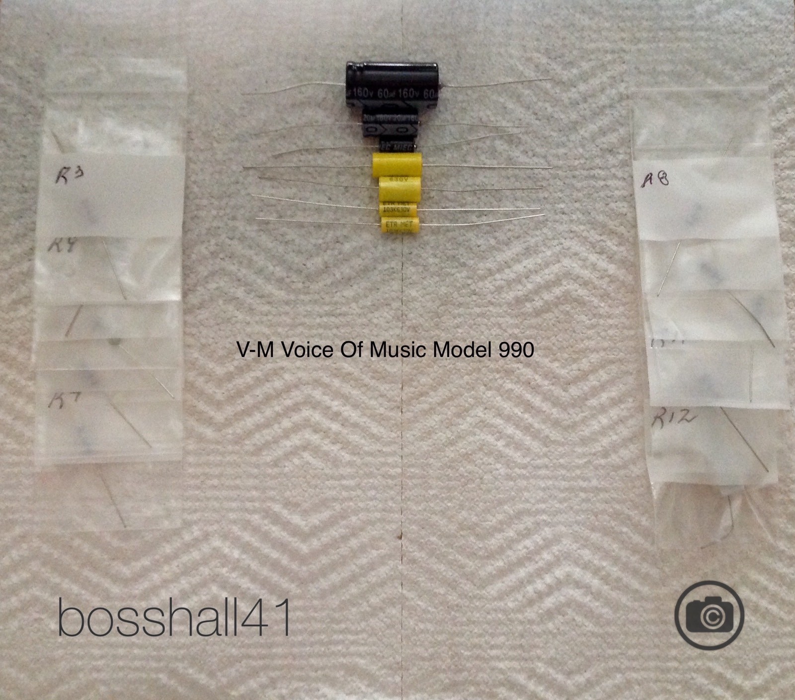 VOICE OF MUSIC MODEL VM V-M 990 RECORD PLAYER AMPLIFIER AMP REBUILD KIT ...