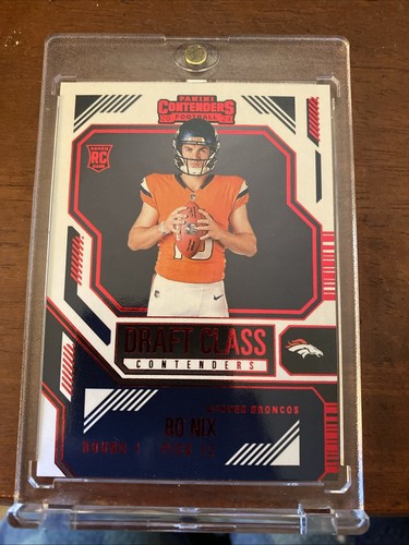 Bo Nix 2024 Contenders Draft Class RED Parallel #23 Broncos Rc Rookie ...