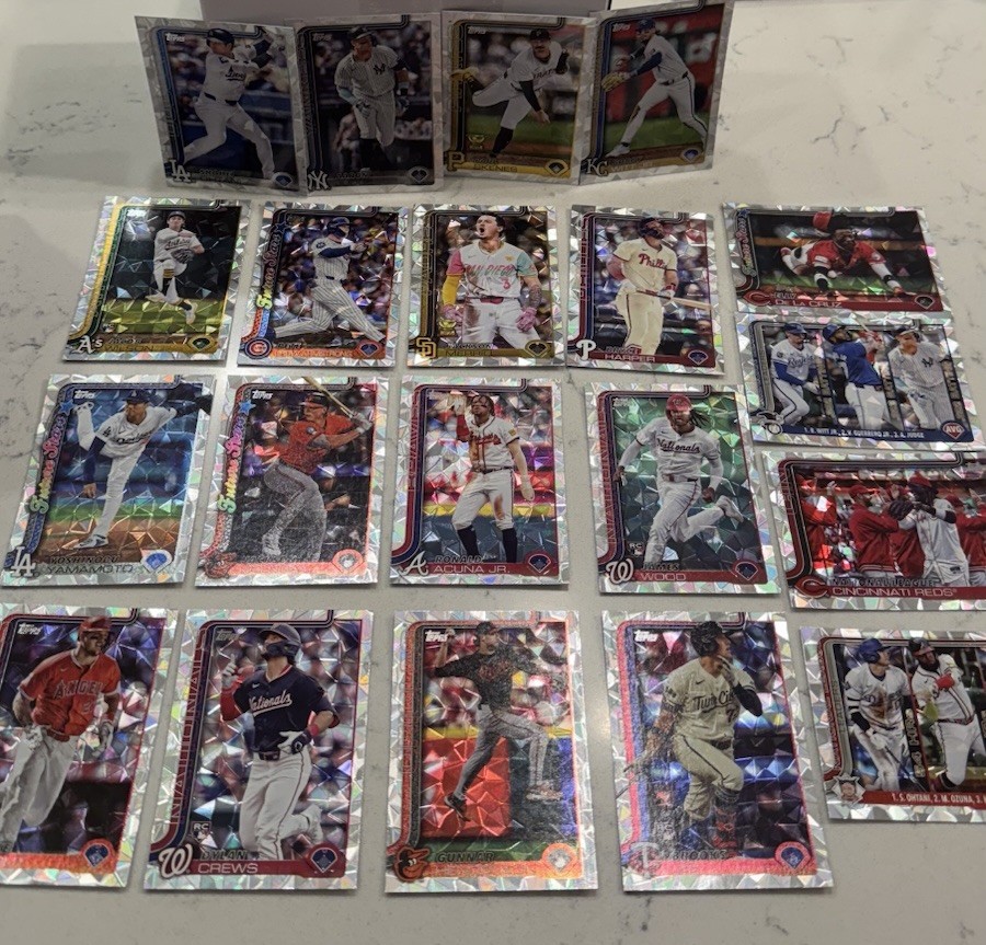 2025 Topps Series 1 Diamante Foil Parallel Lot Of 296 Cards! NO DUPES ...