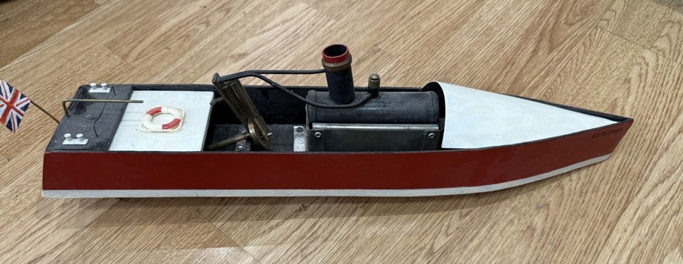 Rare CHART MODEL STEAM Live Steam Engine Model Boat Horizontal Boiler ...