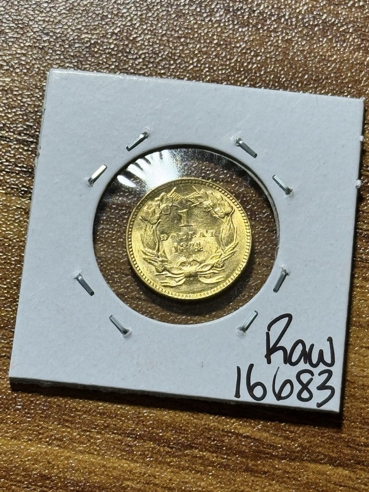 1874 Type III $1 Dollar Indian Princess Head BU Uncirculated Gold Coin ...