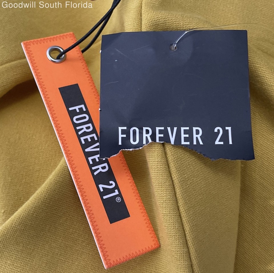 Forever 21 Womens Mustard Flat Front Pull-On Short Mini Skirt Size M ...